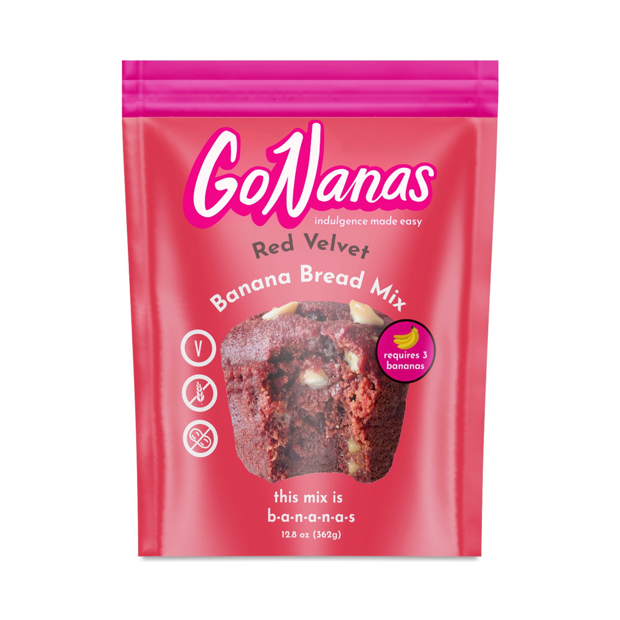 GoNanas Banana Bread Mix, Red Velvet | Thrive Market
