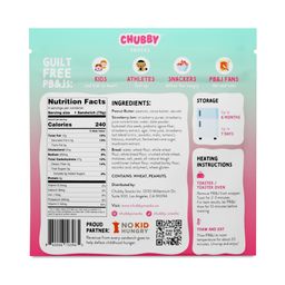 Chubby Snacks PB&J on Wheat Bread, Peanut Butter & Strawberry Jam | Thrive Market