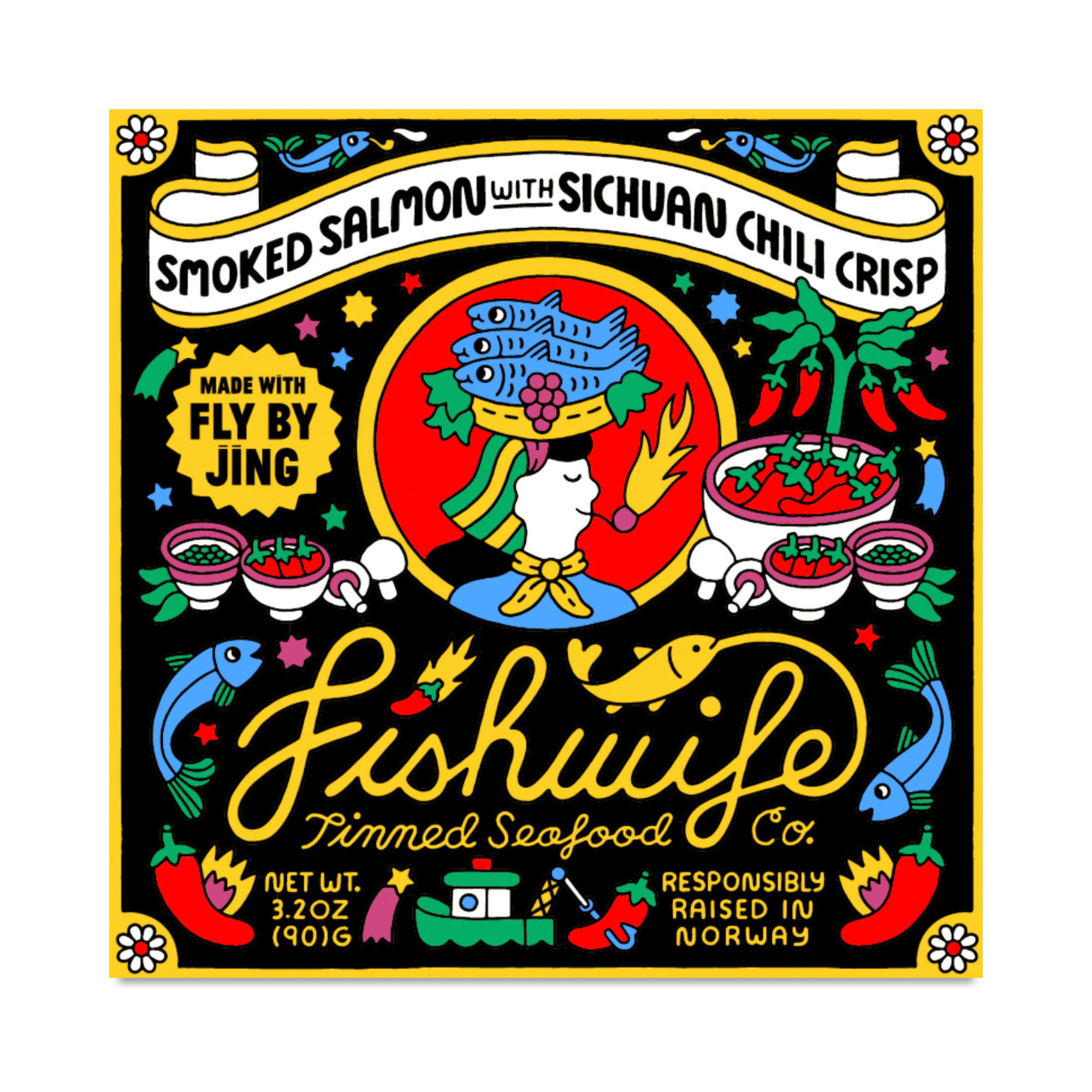Fishwife Tinned Seafood Co. Smoked Salmon with Sichuan Chili Crisp ...