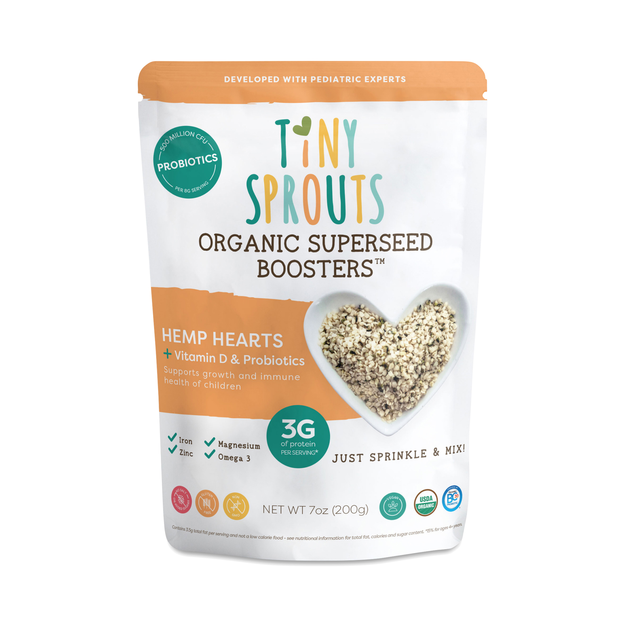 Tiny Sprouts Organic Hemp Hearts + Vitamin D & Probiotics | Thrive Market