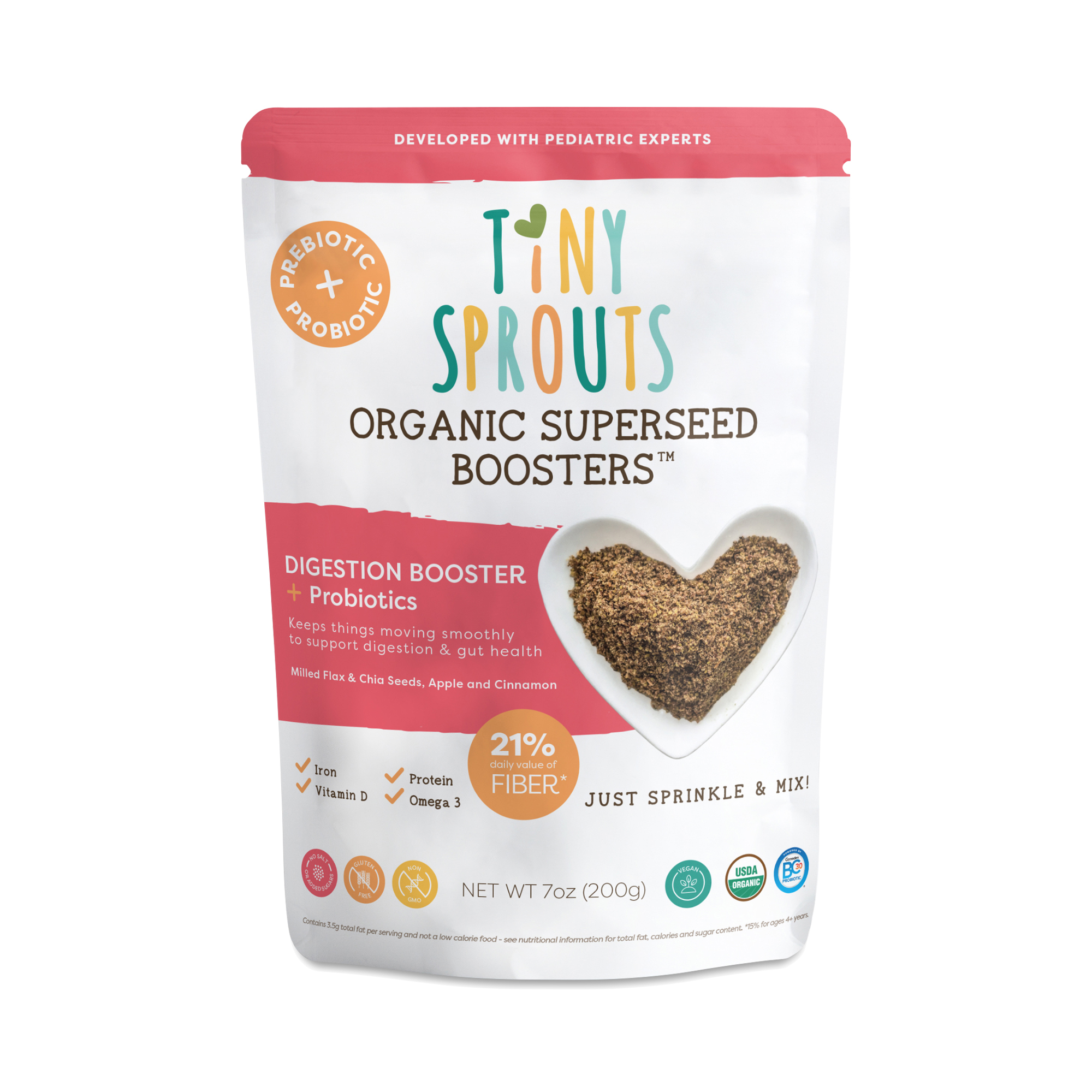 Tiny Sprouts Organic Digestion Booster + Vitamin D & Probiotics ...