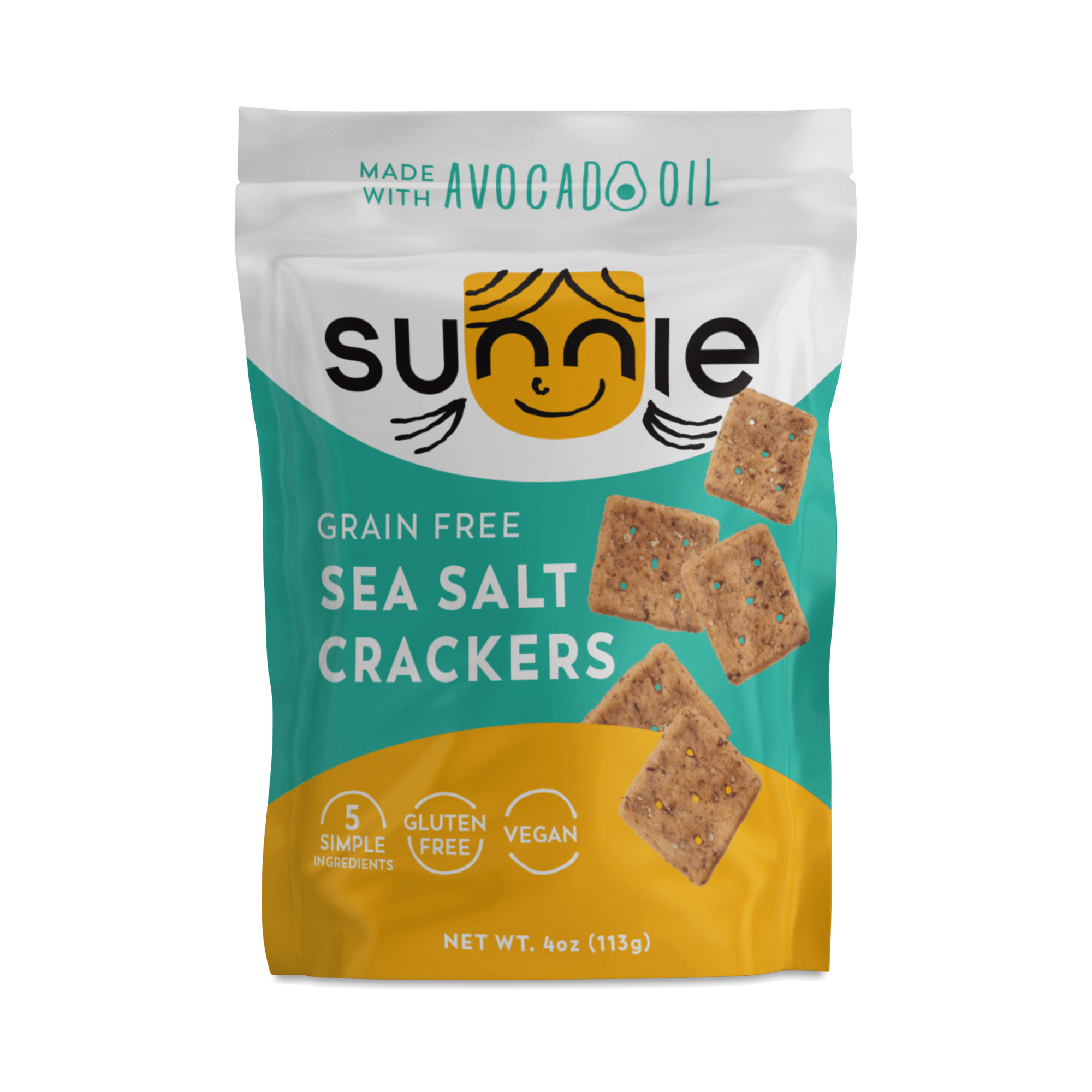 Sunnie Grain Free Crackers, Sea Salt | Thrive Market