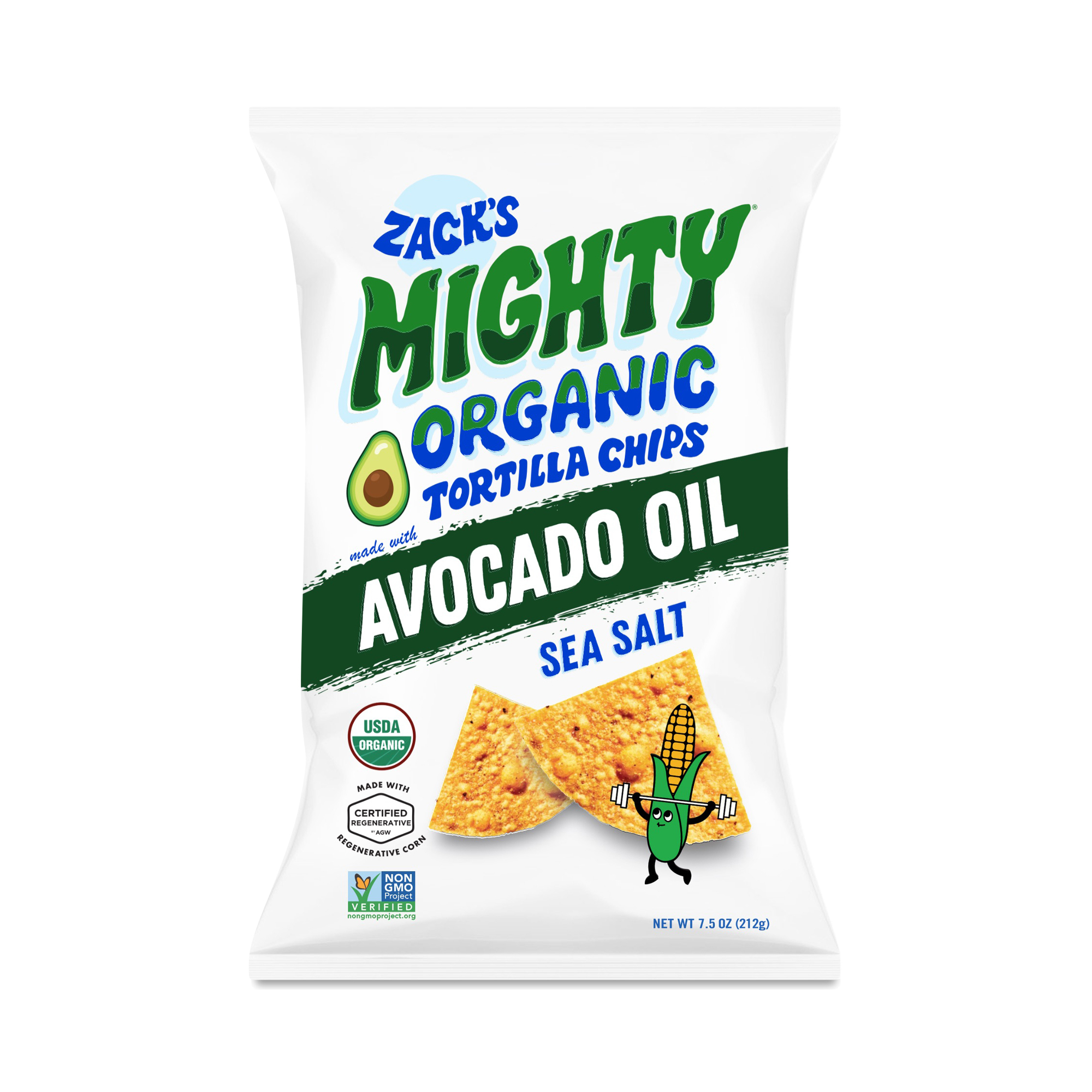Zack's Mighty Organic Avocado Oil Tortilla Chips, Sea Salt | Thrive Market