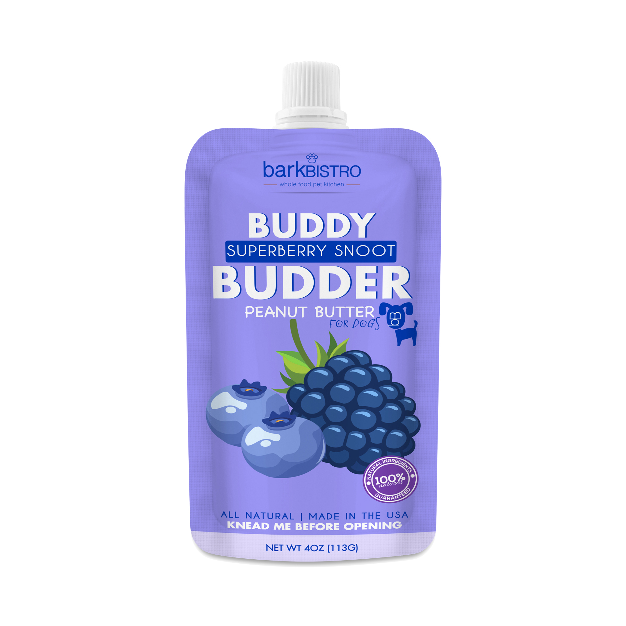 Bark Bistro Buddy Budder Superberry Snoot Peanut Butter for Dogs ...