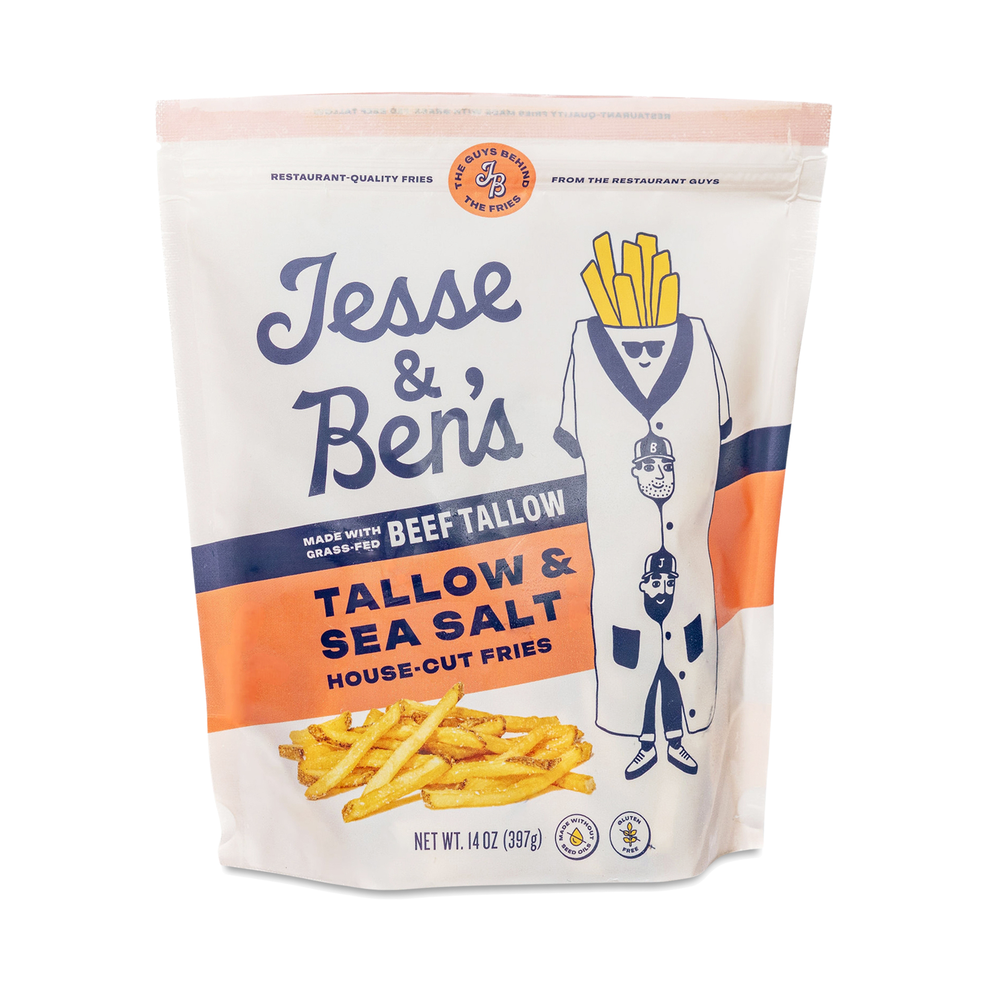 Jesse & Ben's House-Cut Fries Made With Grass-fed Beef Tallow, Tallow ...