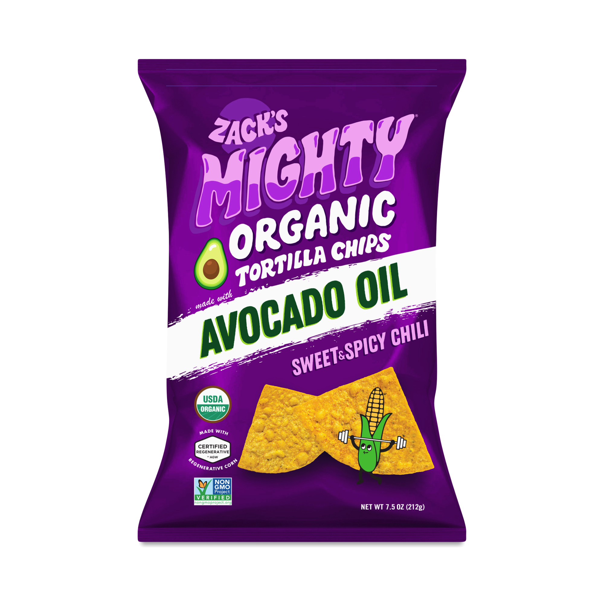 Zack's Mighty Organic Avocado Oil Tortilla Chips, Sweet & Spicy Chili | Thrive Market