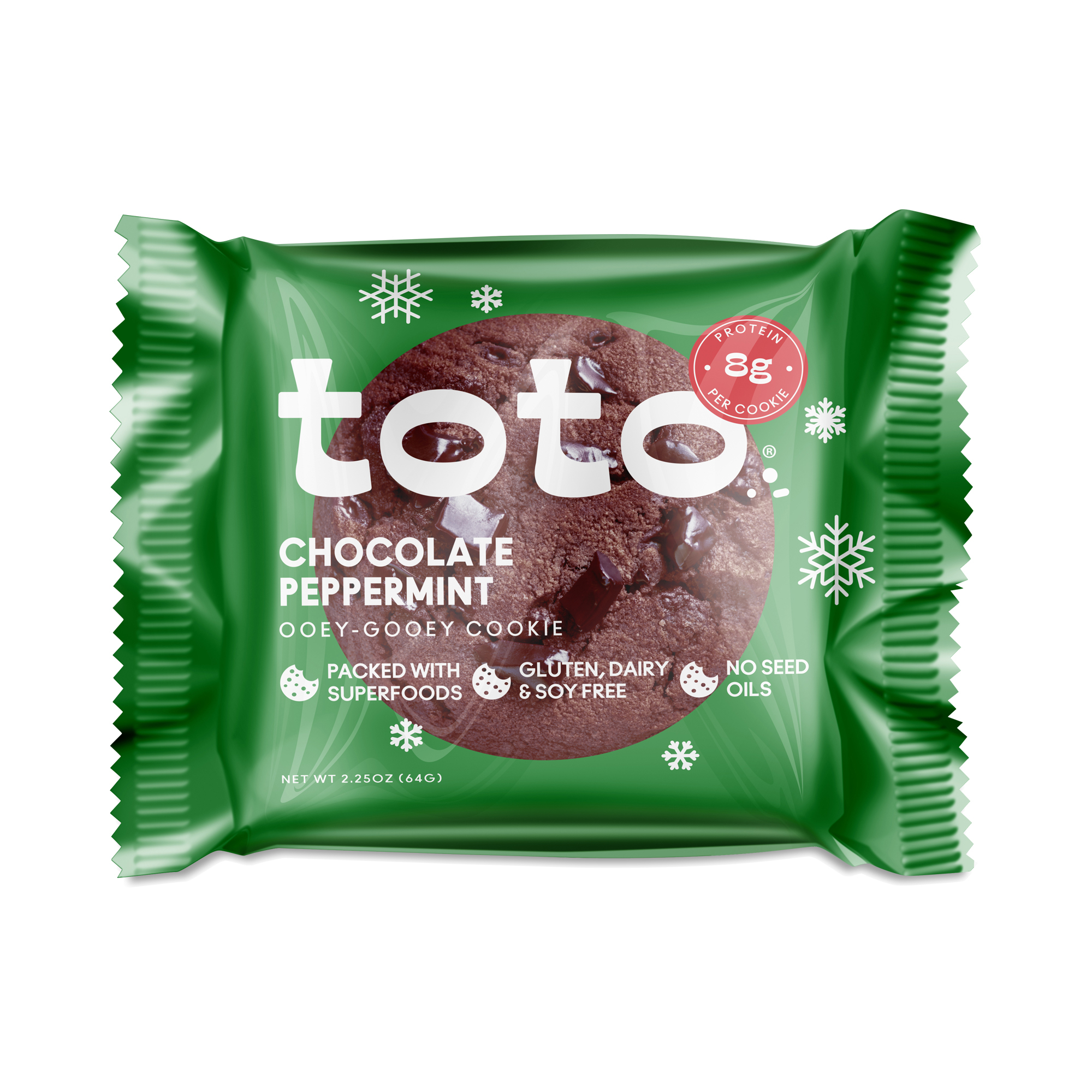 Toto Foods Functional Cookie, Chocolate Peppermint | Thrive Market