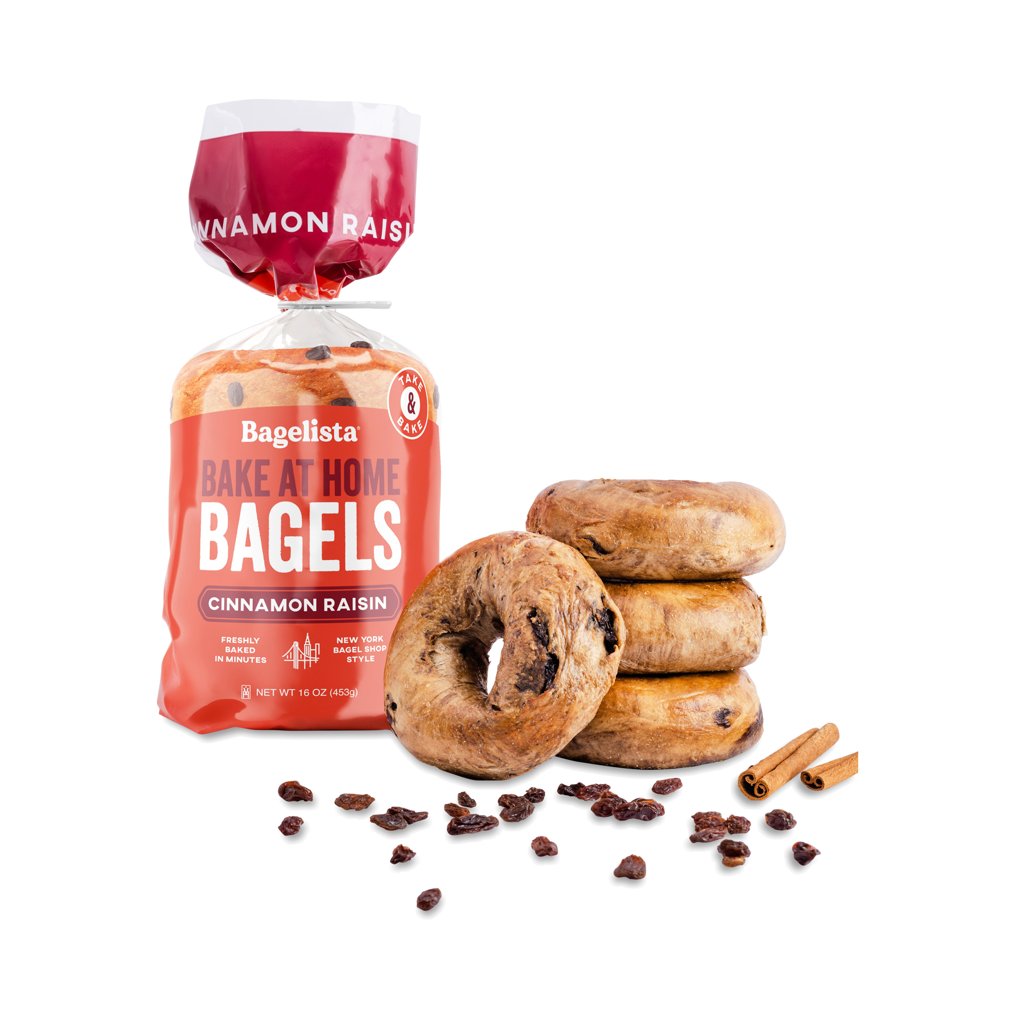 Bagelista Bake At Home Bagels, Cinnamon Raisin | Thrive Market