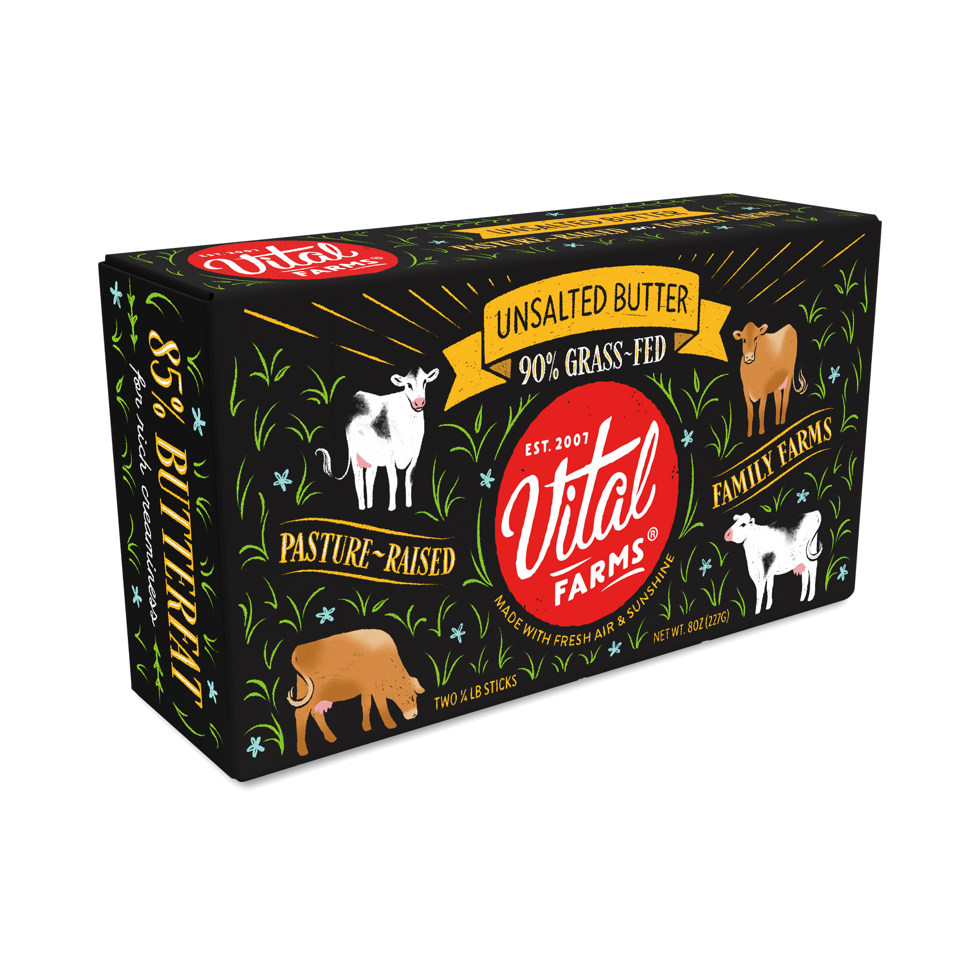 Vital Farms Grass-Fed Butter, Unsalted | Thrive Market