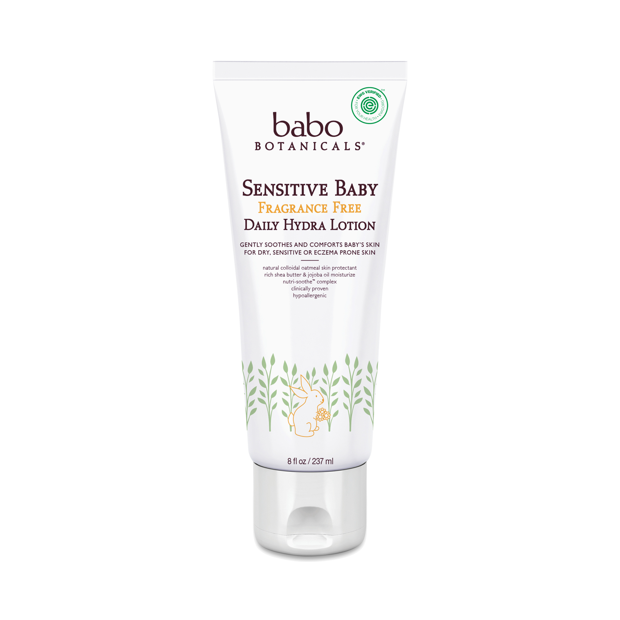 Babo Botanicals Sensitive Baby Fragrance Free Daily Hydra Lotion ...