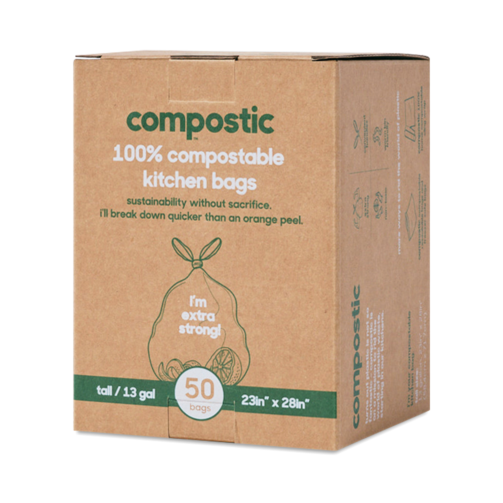 Compostic Compostable 13 Gallon Kitchen Bags | Thrive Market