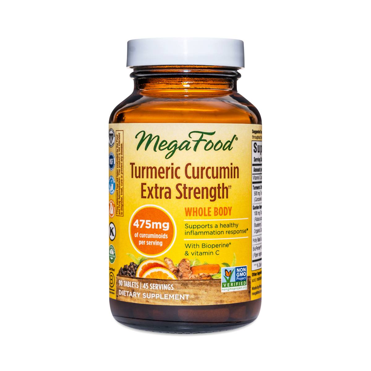 MegaFood Turmeric Curcumin Extra Strength for Whole Body, Bulk - Thrive ...