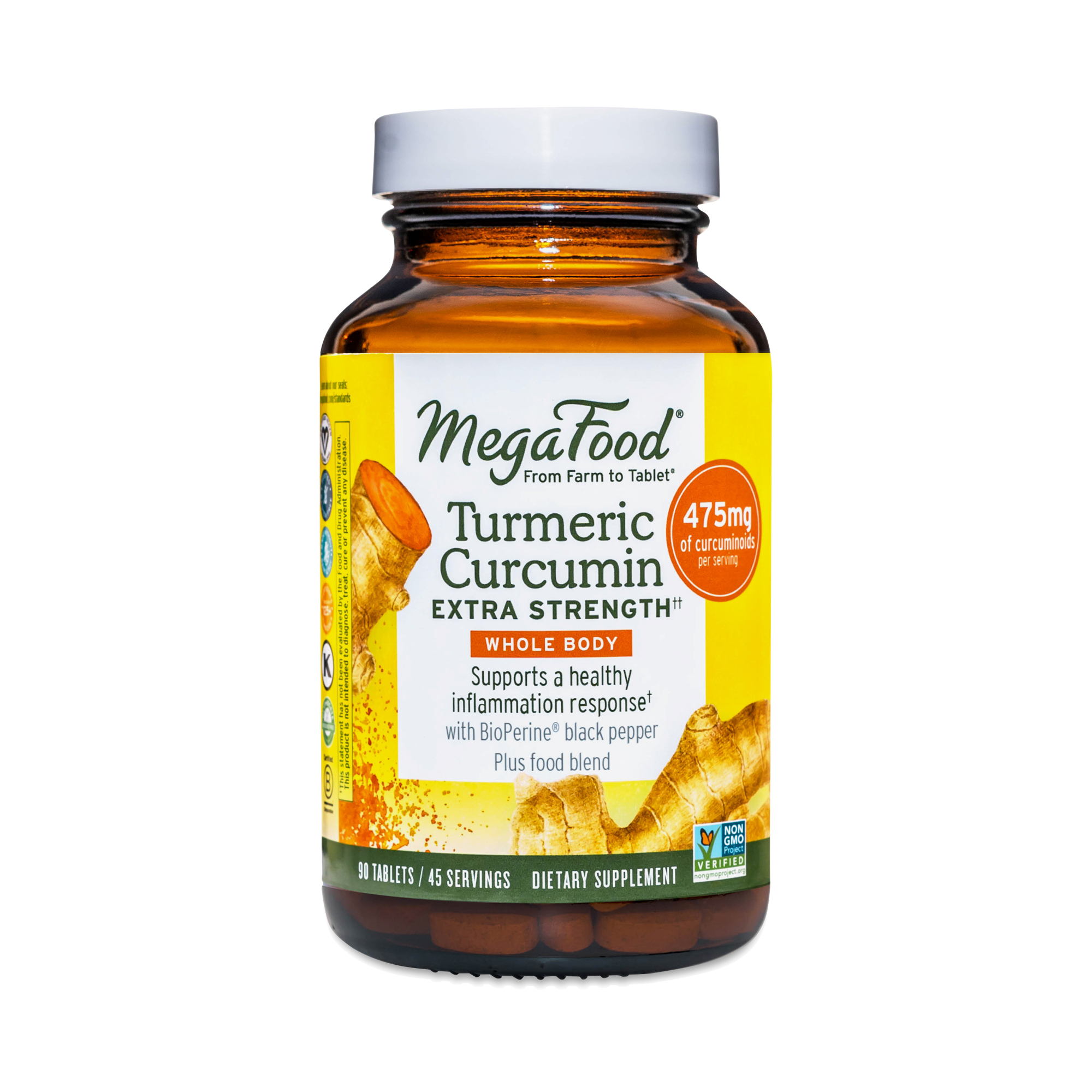 MegaFood Turmeric Curcumin Extra Strength for Whole Body, Bulk | Thrive ...