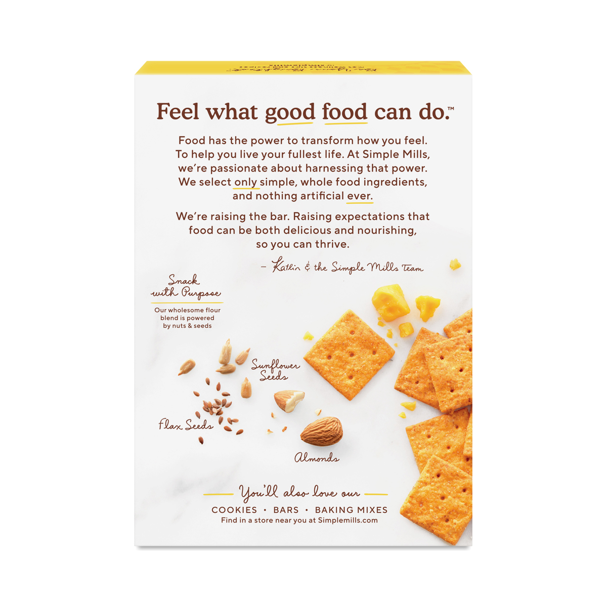 Simple Mills Farmhouse Cheddar Almond Flour Crackers | Thrive Market