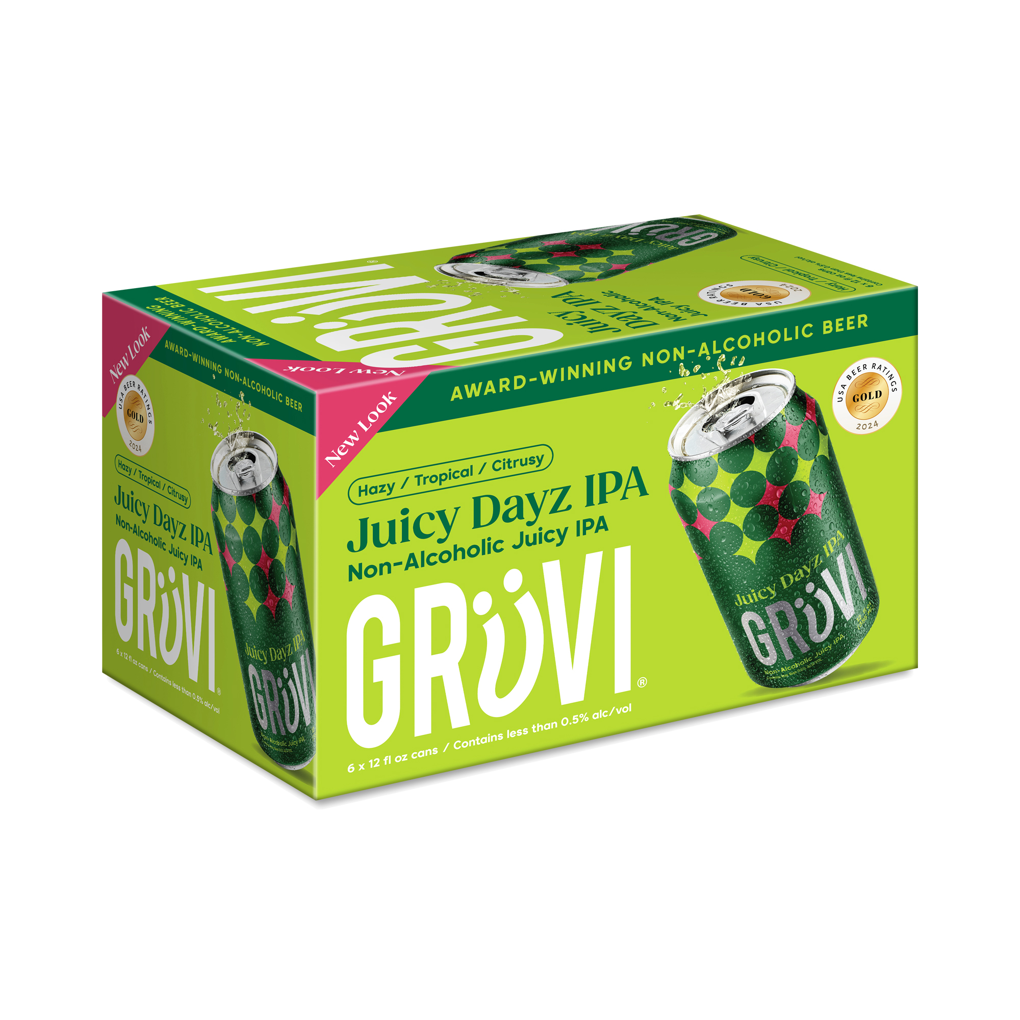 Gruvi Non-Alcoholic Juicy IPA, Juicy Dayz | Thrive Market
