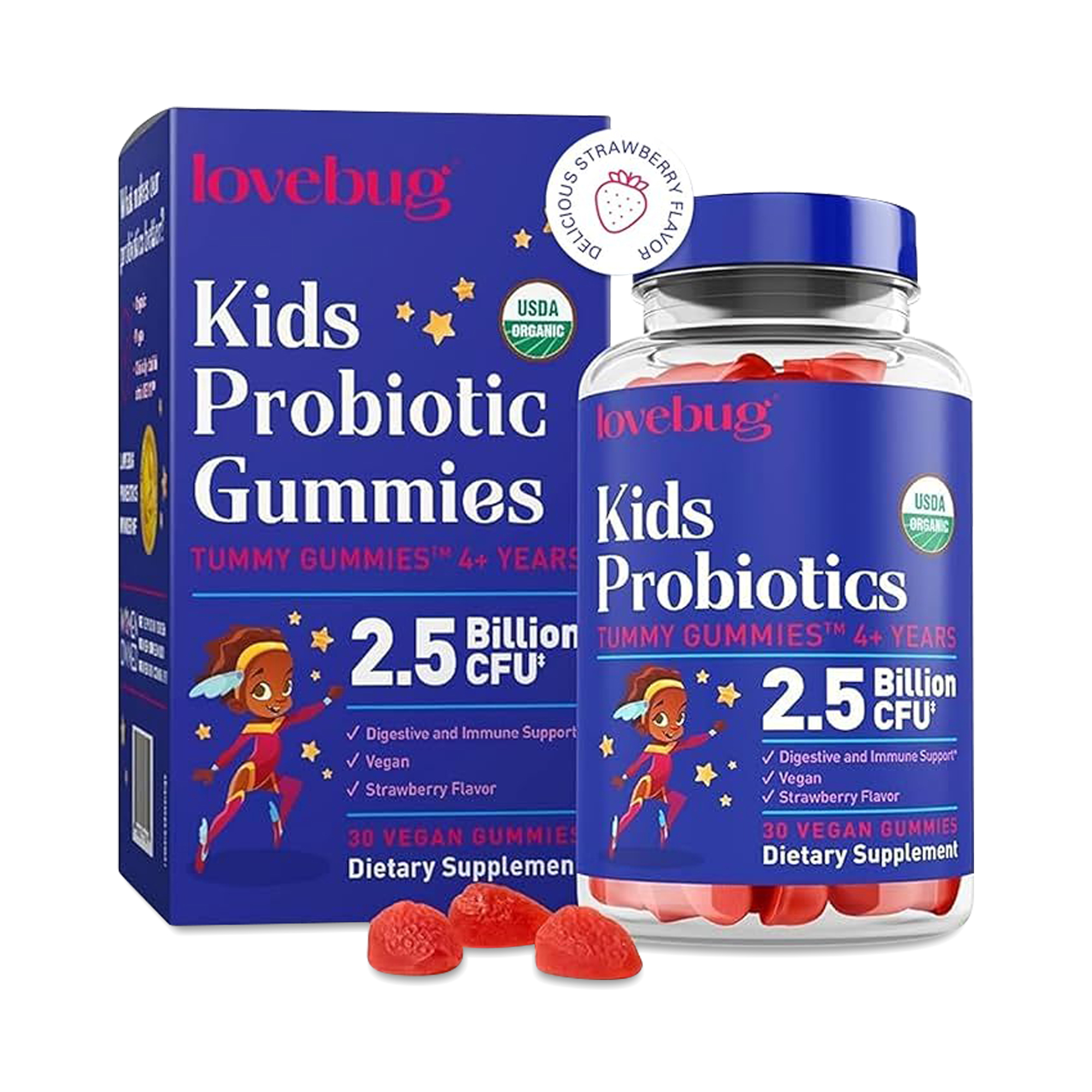 LoveBug Probiotics Kids Probiotic Gummies 4+ Years | Thrive Market