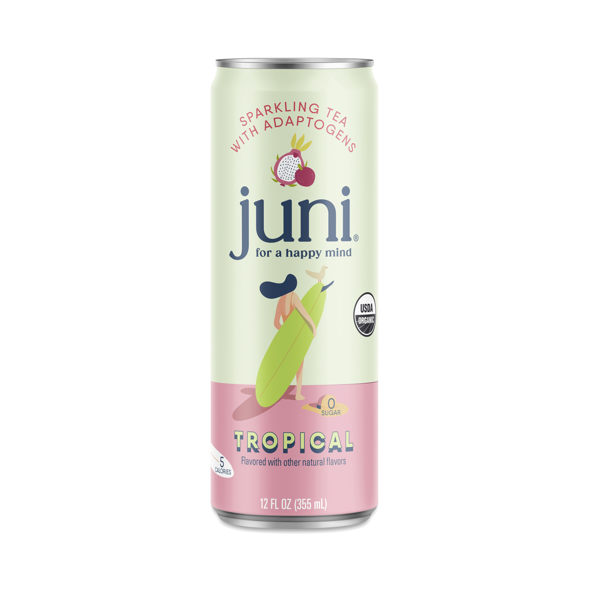 Juni Sparkling Tea With Adaptogens, Tropical | Thrive Market
