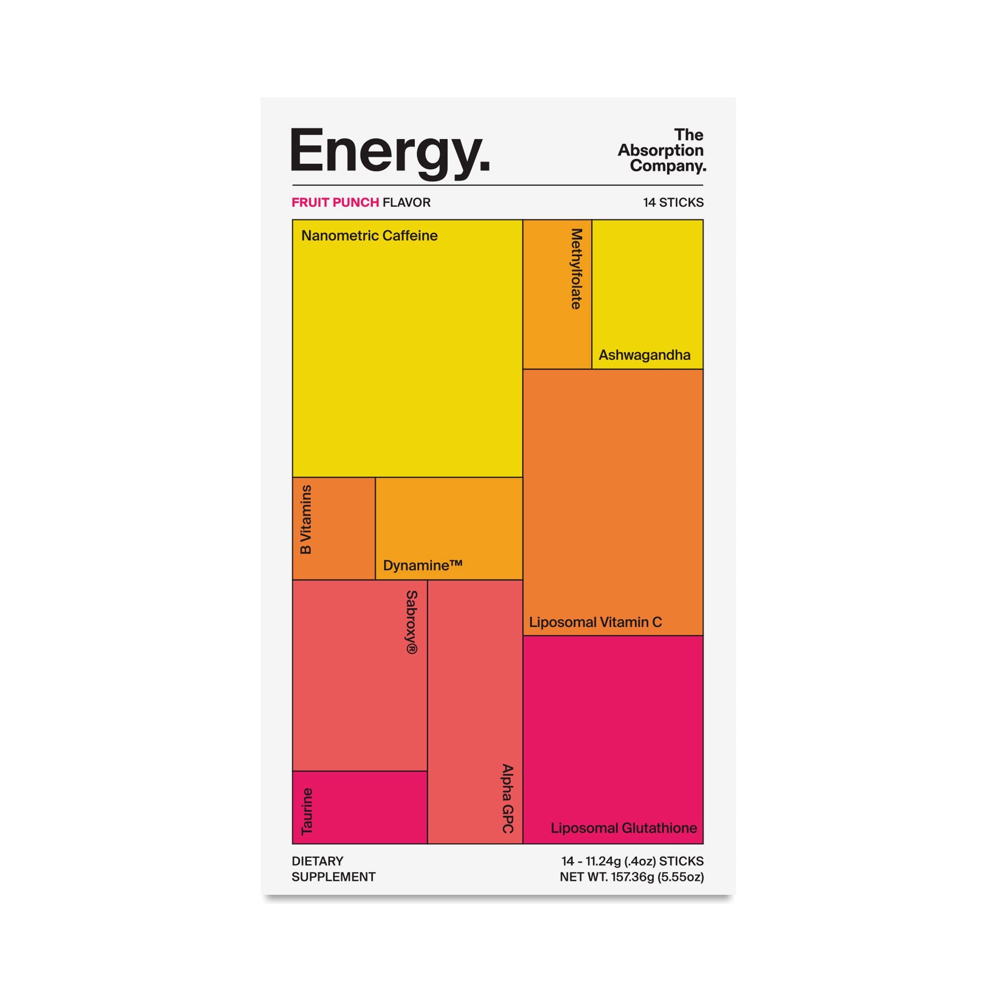 The Absorption Company Energy Dietary Supplement, Fruit Punch, Value ...
