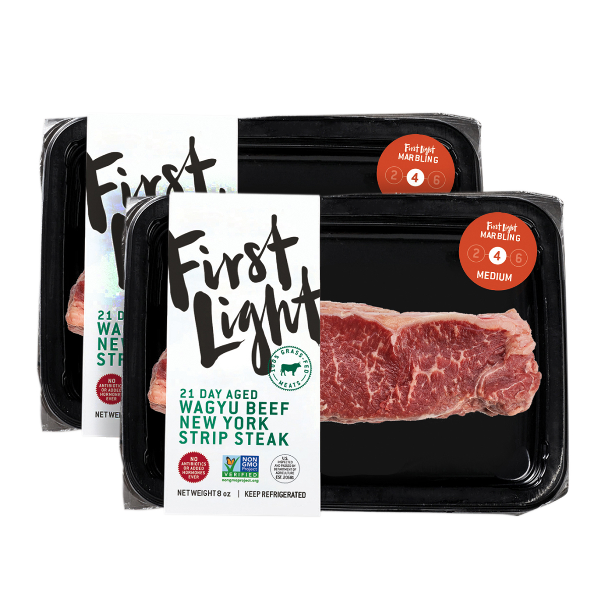 First Light Wagyu Beef New York Steak, 2 Pack | Thrive Market