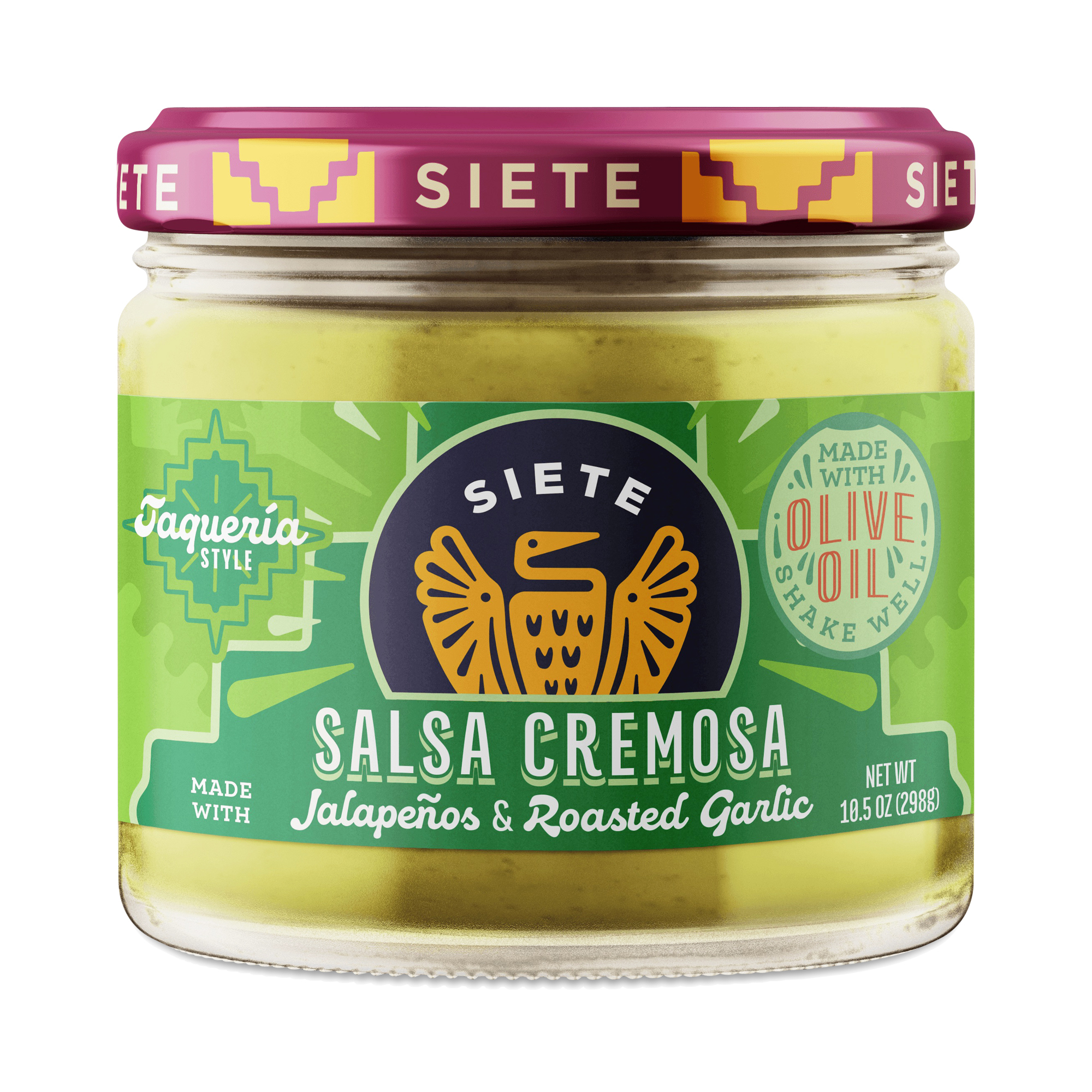 Siete Taqueria Salsa Cremosa, Jalapenos & Roasted Garlic | Thrive Market