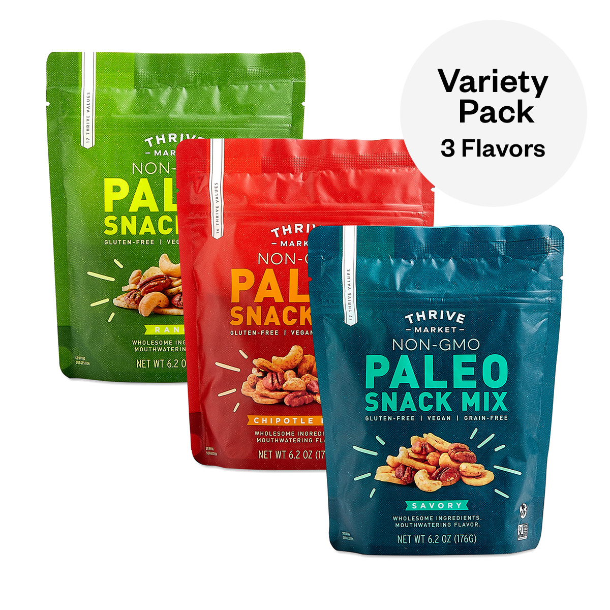 Thrive Market Goods Paleo Snack Mix, Variety 3-Pack | Thrive Market