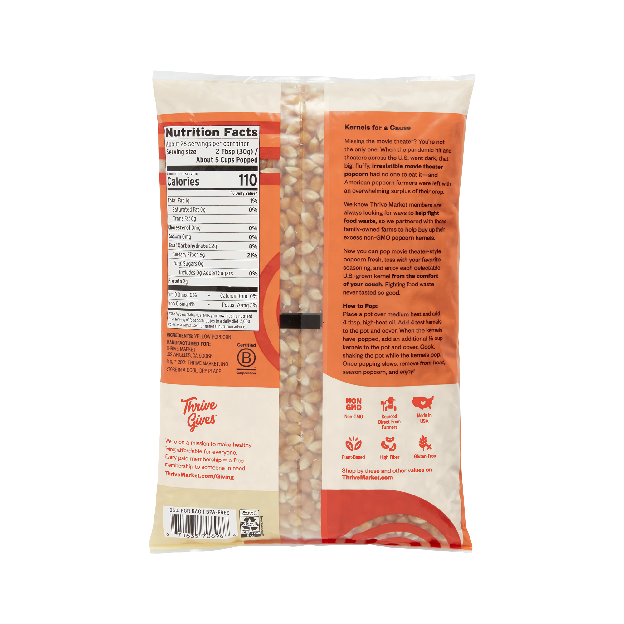 Thrive Market Goods Movie Popcorn Kernels | Thrive Market