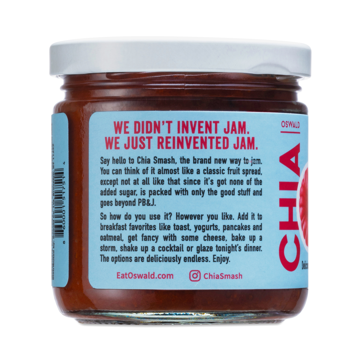 Oswald Co. Chia Smash, Raspberry | Thrive Market