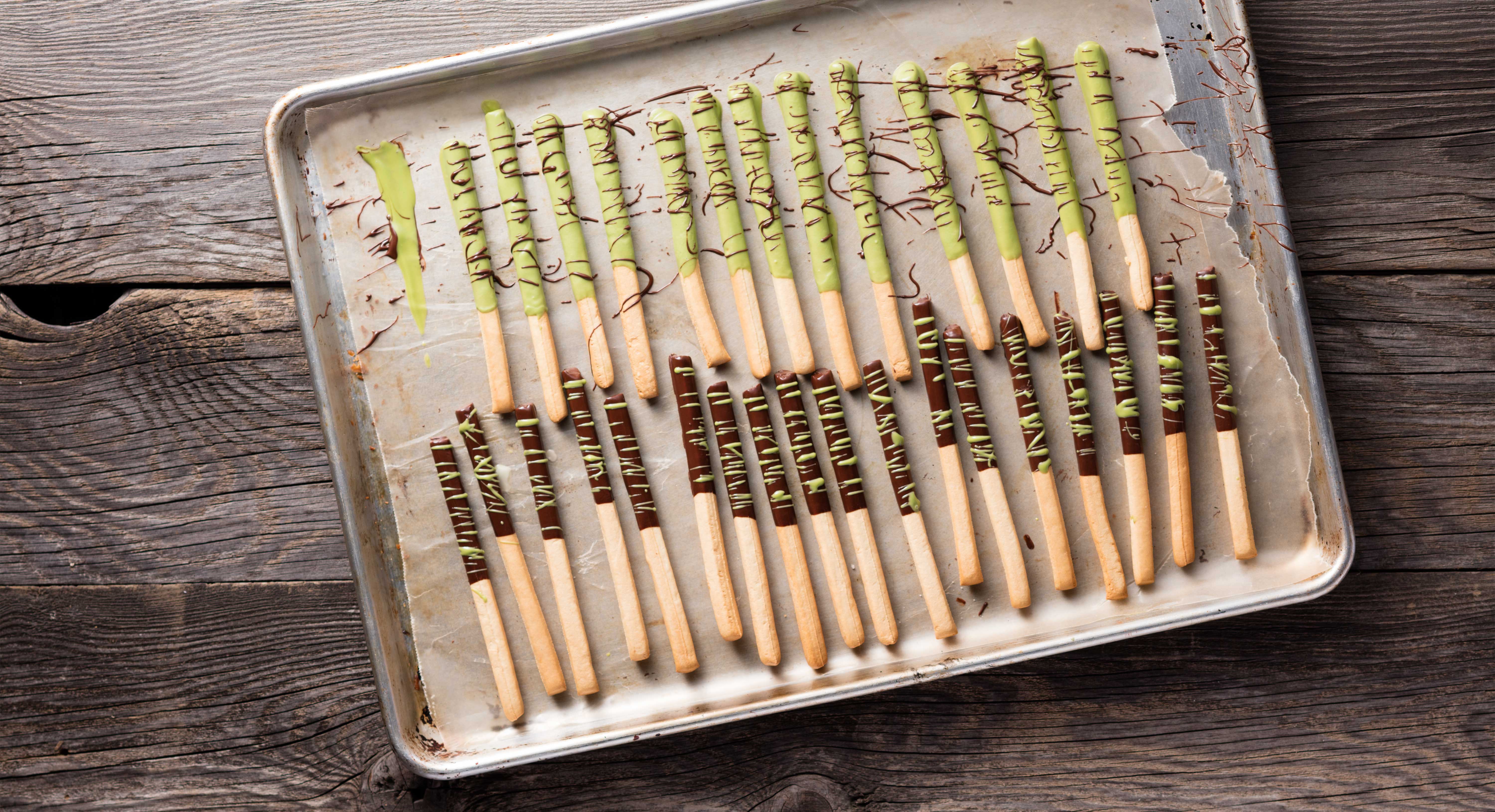 Matcha & Chocolate Coated Snack Stick Recipe | Thrive Market